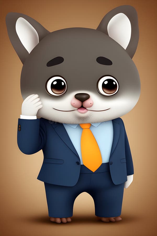 Animal Face Entrepreneur stock illustration. Illustration of company ...