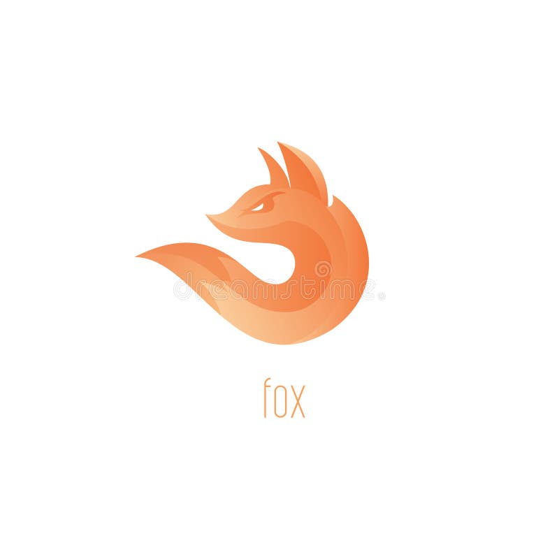 Logo Fox. Fox Flame Abstract Vector Symbol Stock Vector - Illustration ...