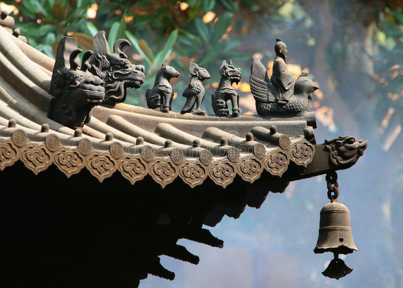 Chinese Roof Figures stock photo. Image of details, china - 348004