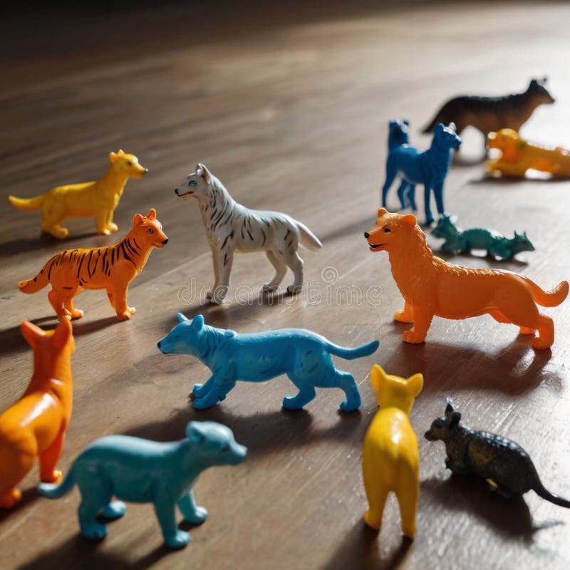 Animal figurines stand stock photo. Image of giraffe - 308419876
