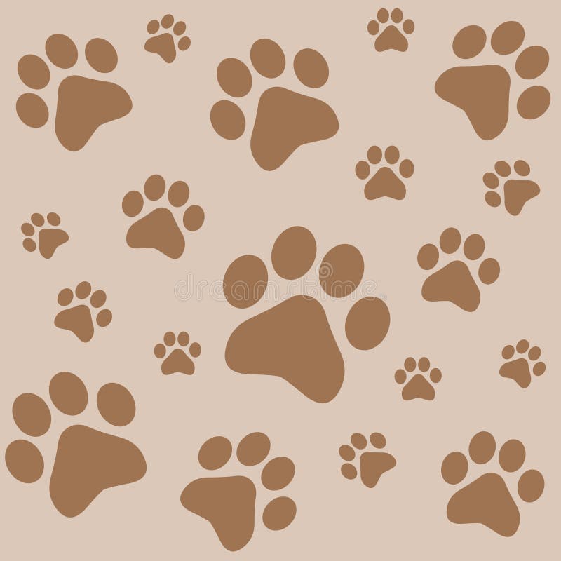 Animal Foot Prints.Dog Foot Print Pattern Stock Vector - Illustration ...