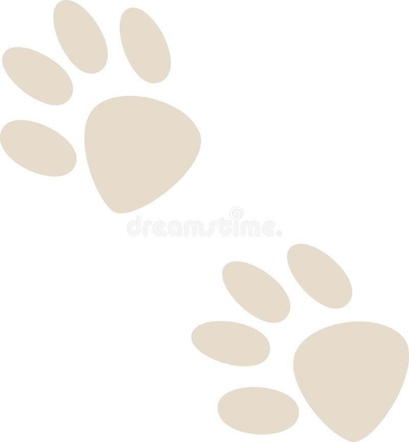Animal Paw Footprint stock illustration. Illustration of isolated ...