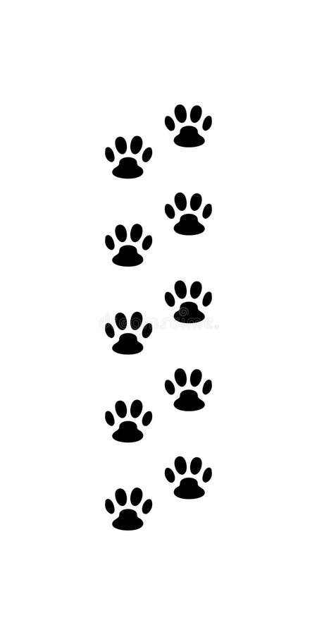 Cat Footprints Silhouette. Animal Footprints Stock Vector ...