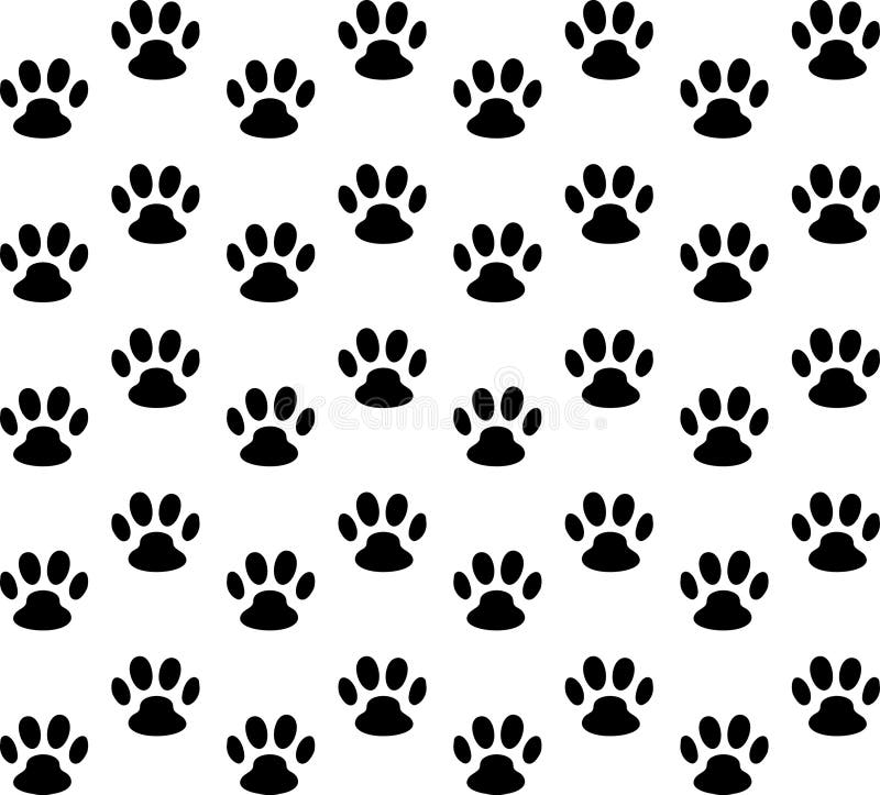 Cat Footprints Silhouette. Animal Footprints Stock Vector ...