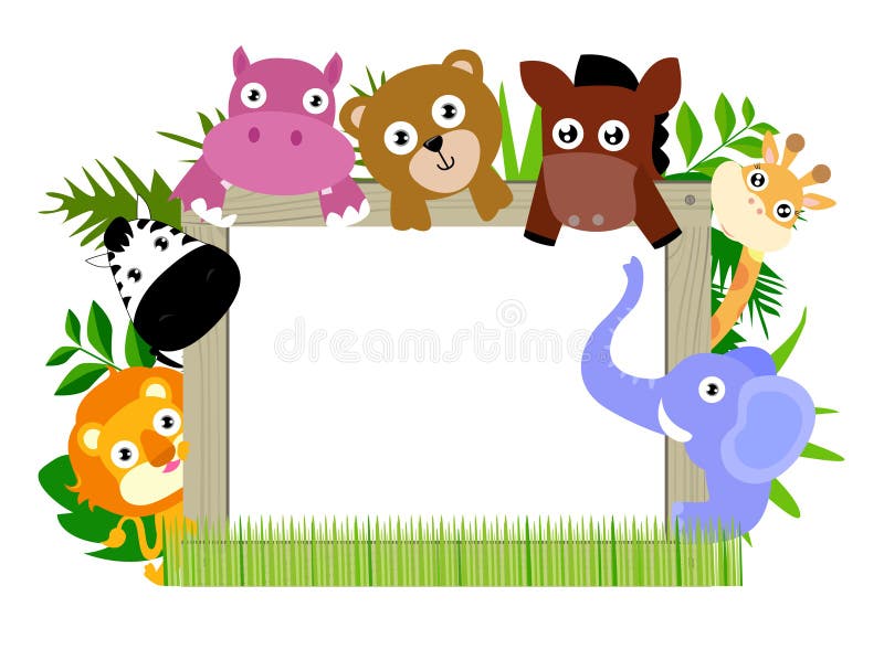 Animal and frame stock vector. Illustration of wildlife - 18520659