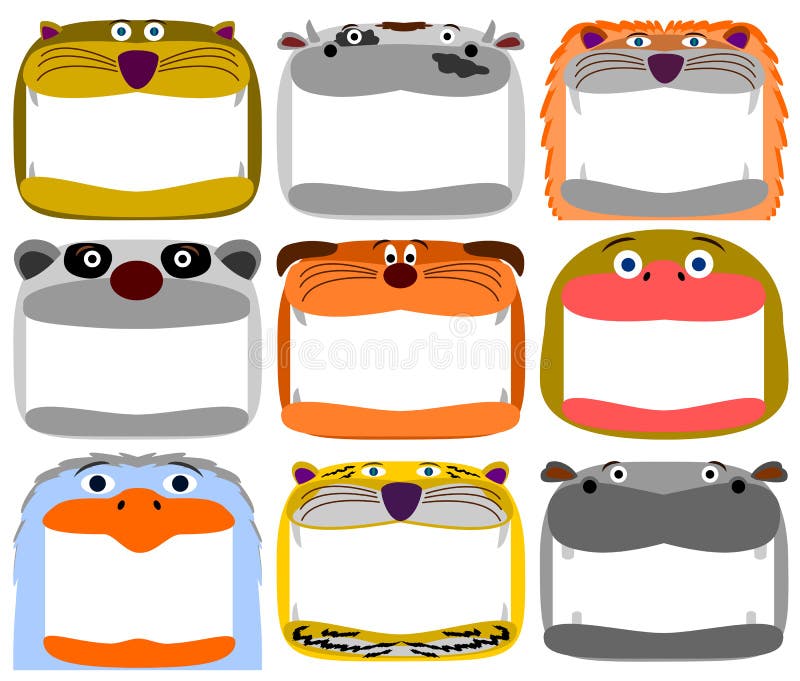 Animal frames stock illustration. Illustration of cartoon - 23973394