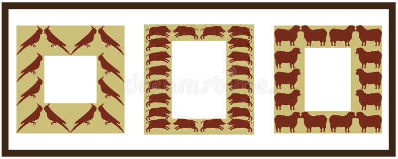 Animal frames stock vector. Illustration of wild, frames - 65170286