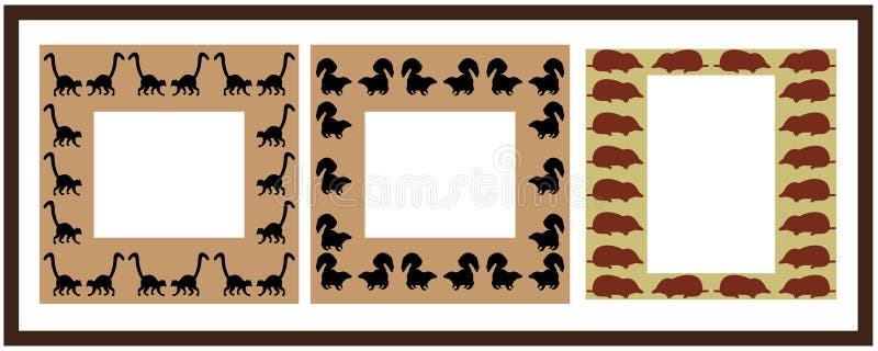 Animal frames stock vector. Illustration of wild, moul - 65170564