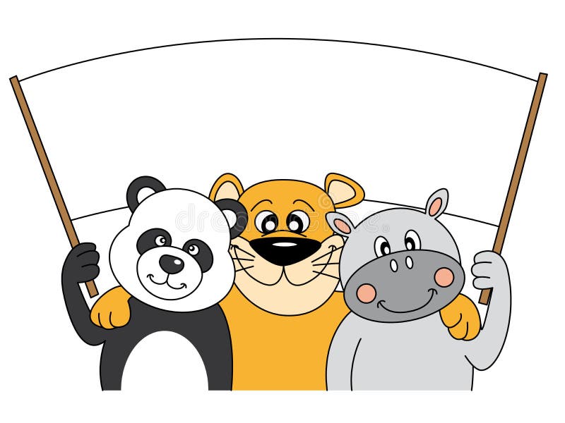 Animal friends stock vector. Illustration of embrace - 27637255