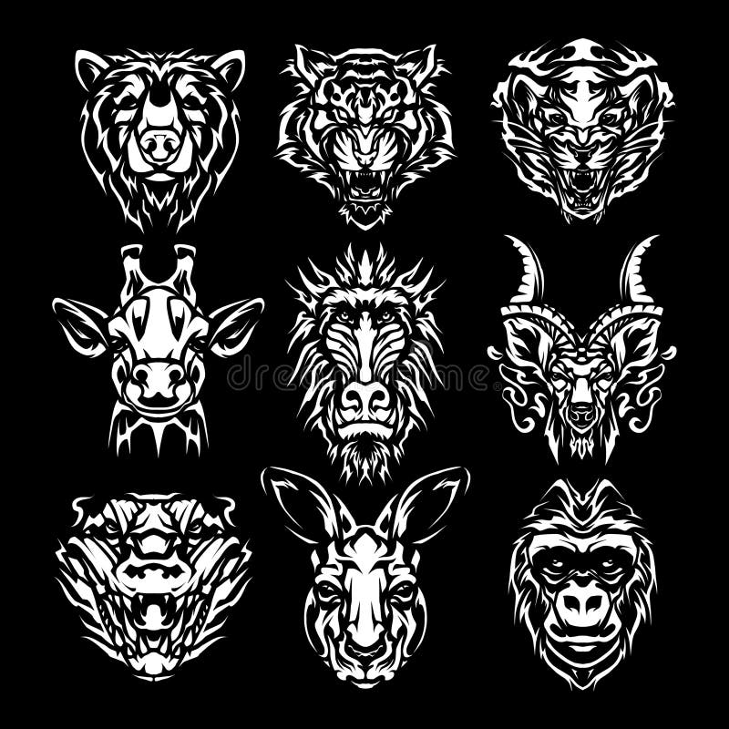 Random animal collection stock vector. Illustration of furry - 119441711