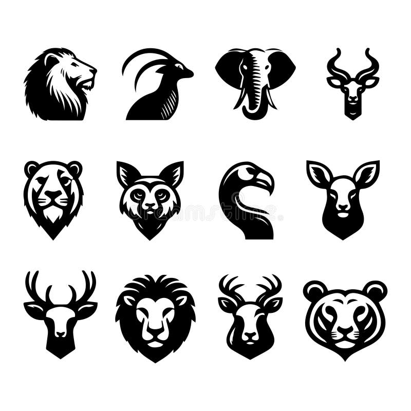 Animalheadbundle Stock Illustrations – 1 Animalheadbundle Stock ...