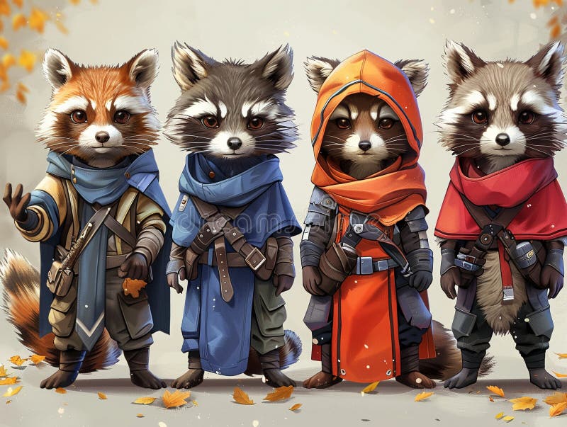 Animal Heroes in Cartoon Style Stock Photo - Image of graphic, creation ...