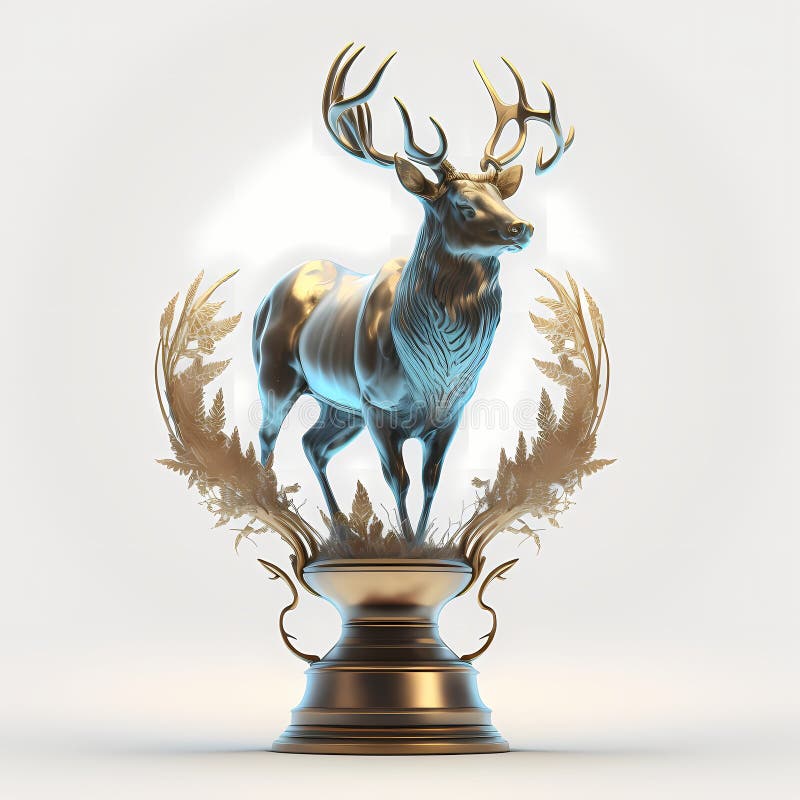 Animal Hunter Trophy. Generative AI Stock Illustration - Illustration ...