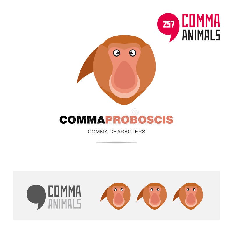 Proboscis Monkey Concept Icon Set and Modern Brand Identity Logo ...