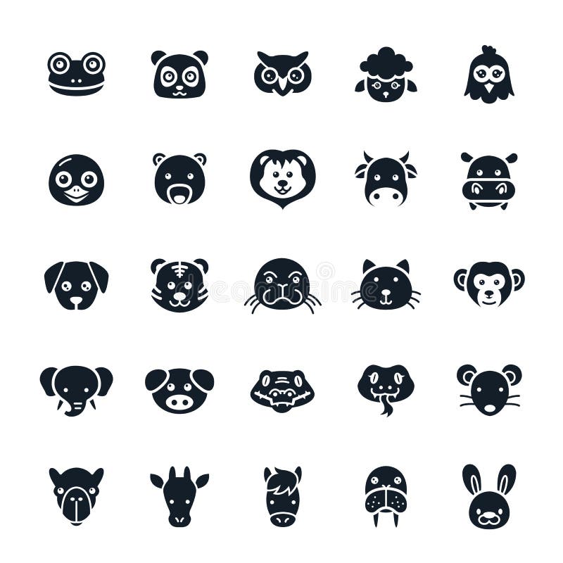 Animal icons stock vector. Illustration of panda, chicken - 48121841