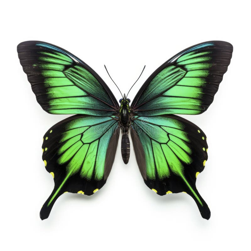 Multicolored Butterfly for Design. Isolated on White Background. Black ...