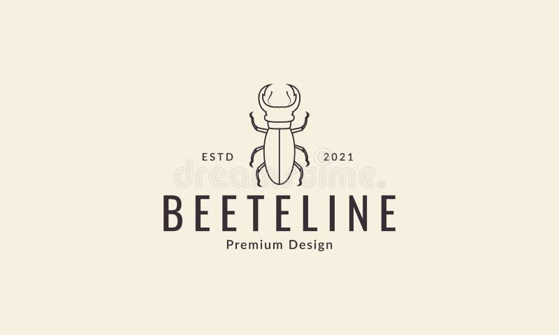 Animal Insect Beetle Line Logo Design Vector Icon Symbol Illustration ...