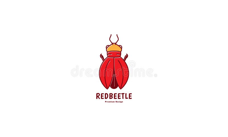 Animal Insect Red Beetle Logo Design Vector Icon Symbol Illustration ...