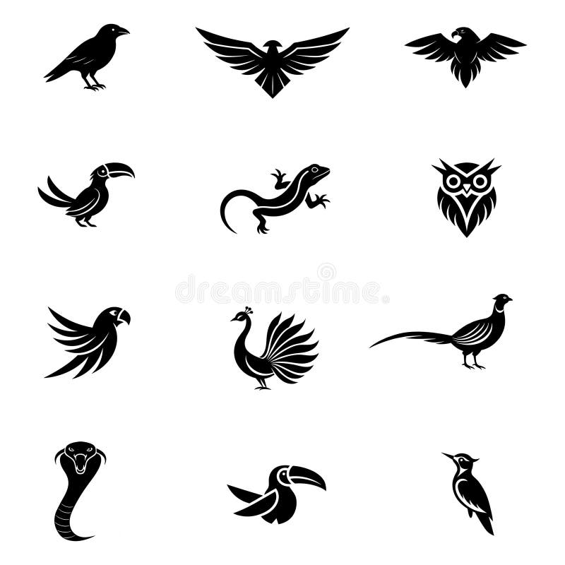 Animal and Insects Concept Logo Vector Icon Stock Vector - Illustration ...
