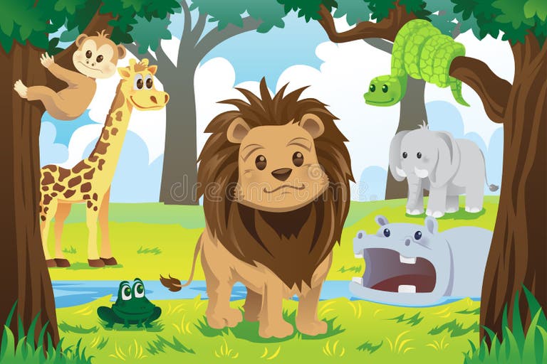 Cartoon Animal Kingdom Stock Illustrations – 10,549 Cartoon Animal ...