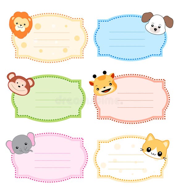 Animal label / frame stock vector. Illustration of collection - 19229497