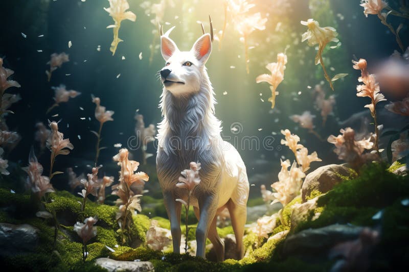 Animal Magical Fairytale World Stock Illustration - Illustration of ...