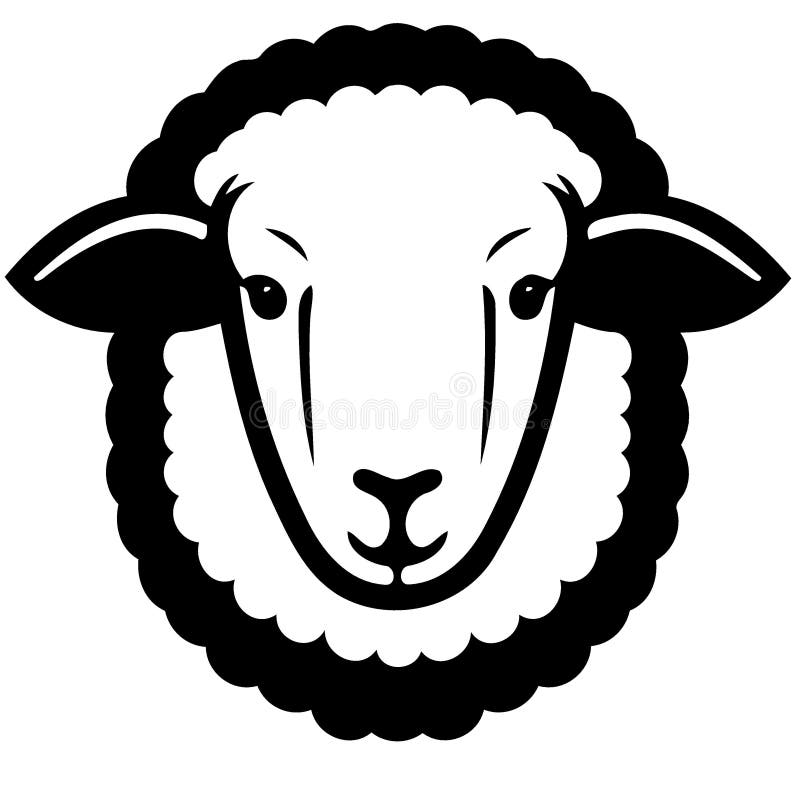 Animal mammal sheep head stock vector. Illustration of nature - 268144915