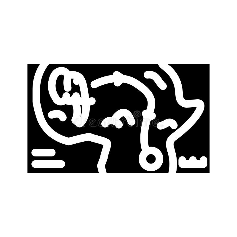 Animal Migration Paths Glyph Icon Vector Illustration Stock Vector ...