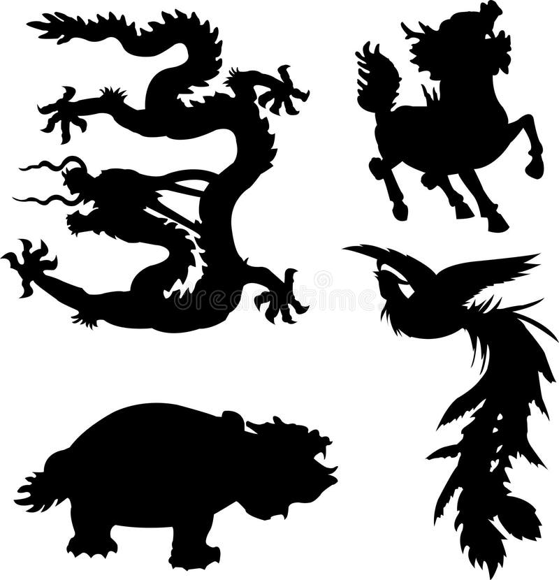 Animal mythique illustration de vecteur. Illustration du grand - 9438984