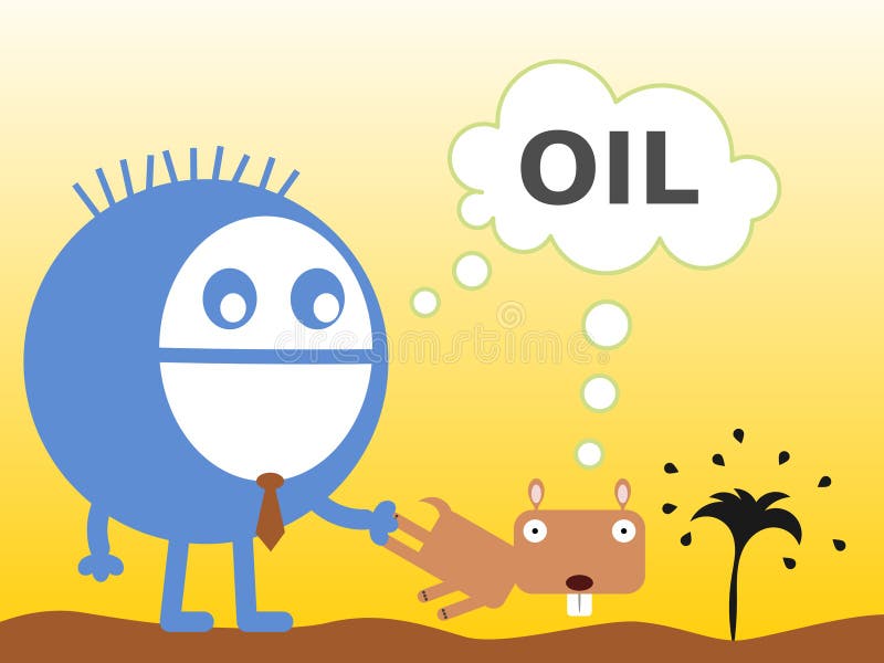 An animal oil digger stock illustration. Illustration of rich - 36677629