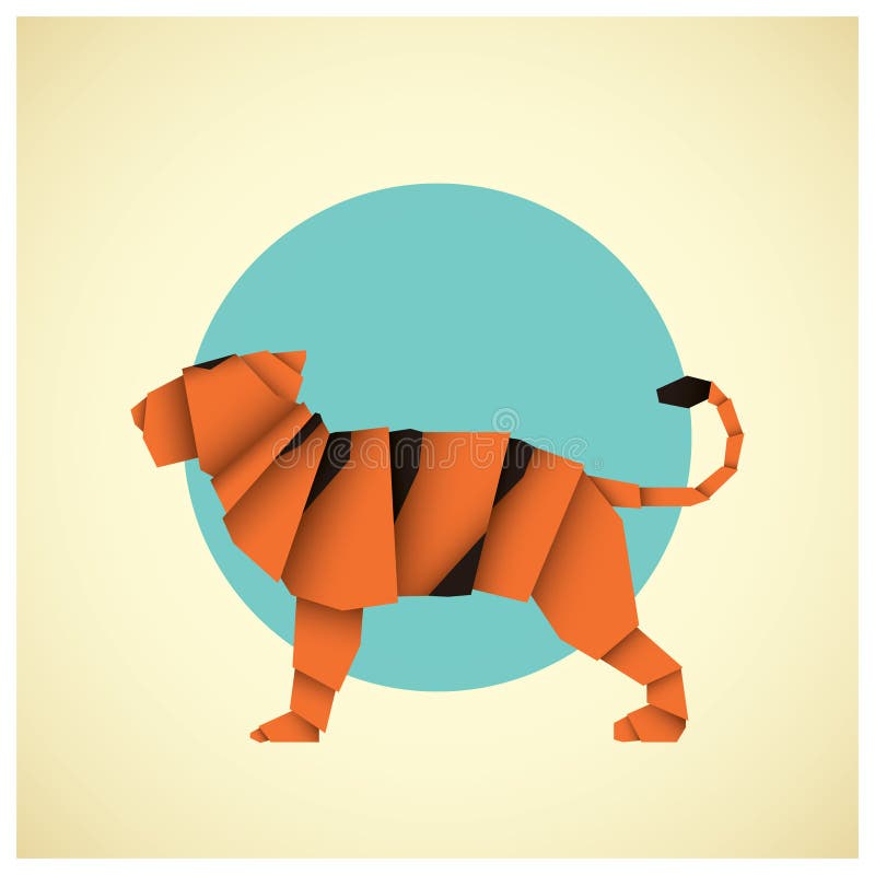 Origami Tiger Stock Illustrations – 1,684 Origami Tiger Stock ...