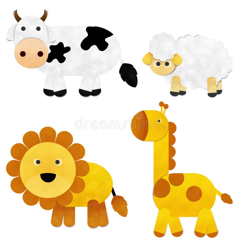 Desert Paper Cut and Paste. Stock Illustration - Illustration of ...