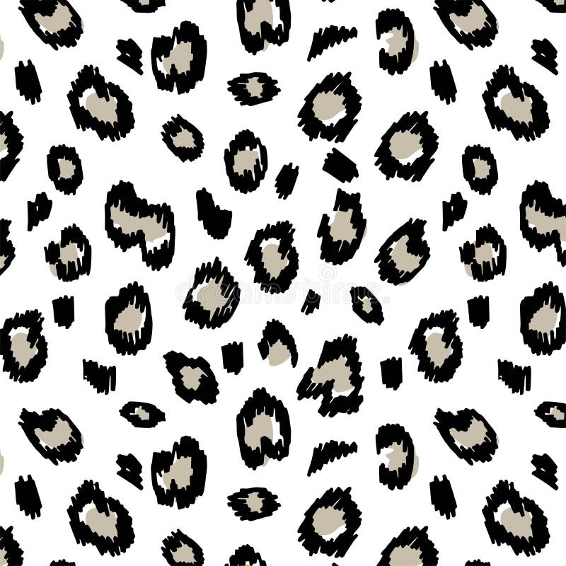 Snow Leopard Pattern Retro Stock Illustrations – 122 Snow Leopard ...