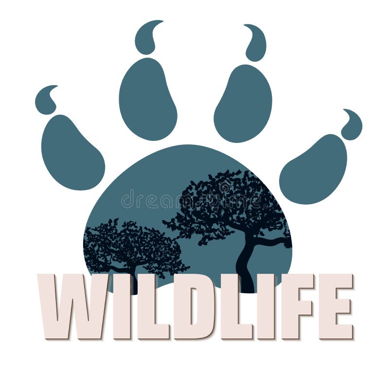 Animal paw print stock vector. Illustration of footprint - 268871097