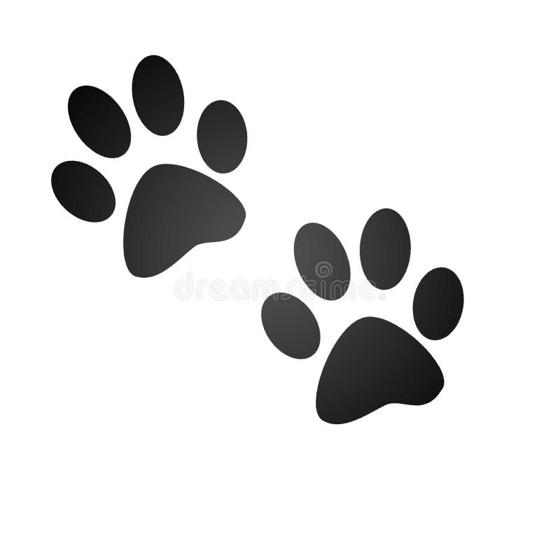 Paw prints stock vector. Illustration of graphics, black - 5236567