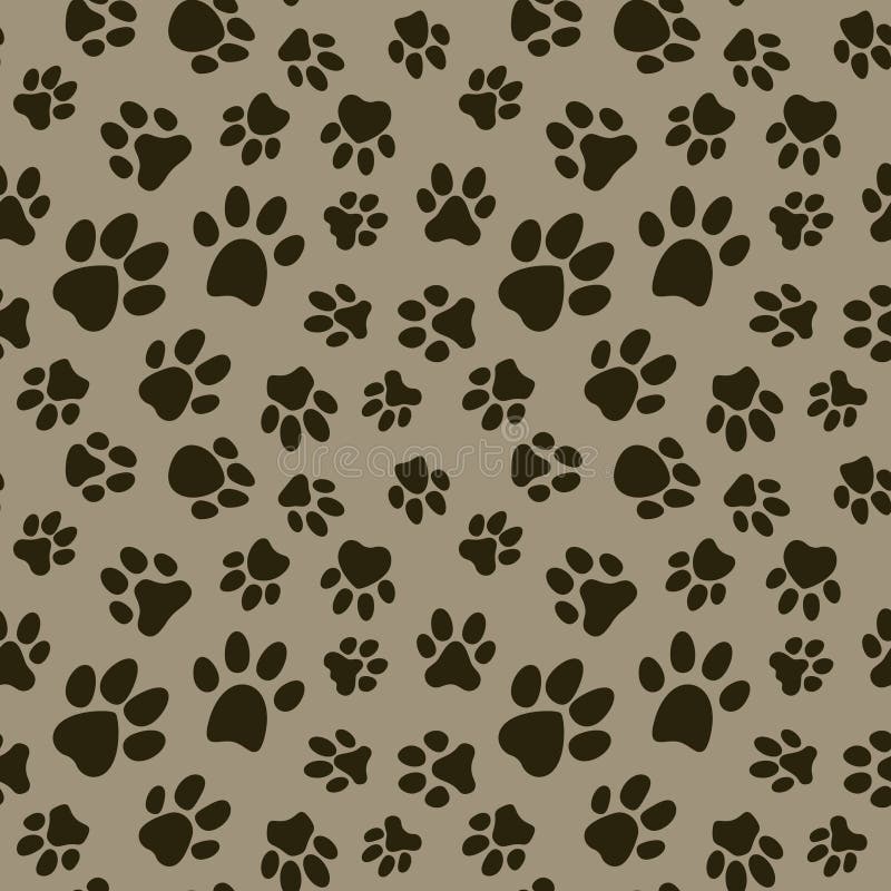 Animal Paw Prints Vector Concept Seamless Pattern Stock Vector ...