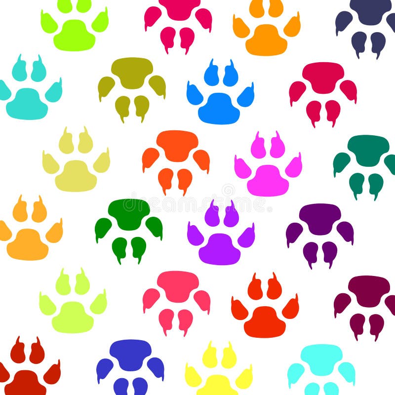Animal Print Paw Foot Shape Stock Illustration - Illustration of icon ...