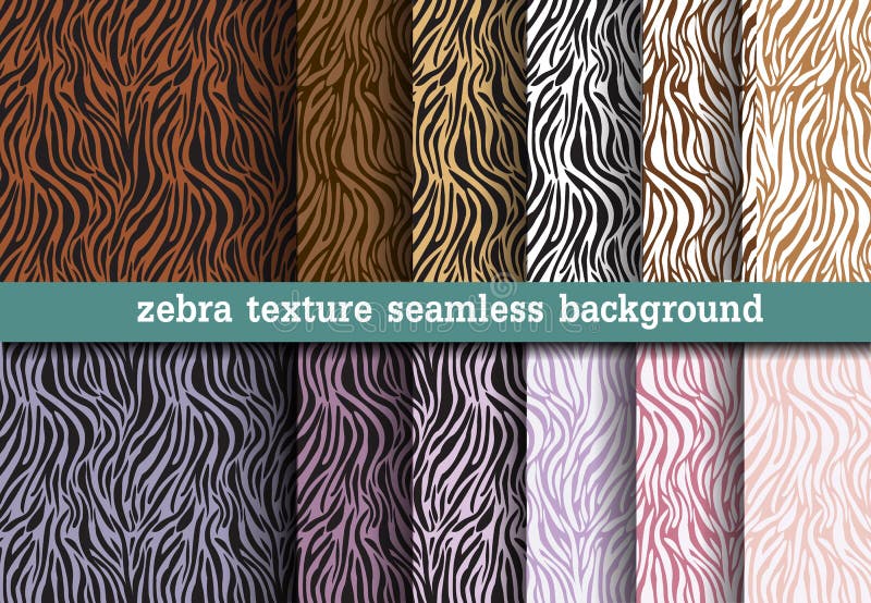 Animal Print, Zebra Texture Seamless Background Stock Vector ...