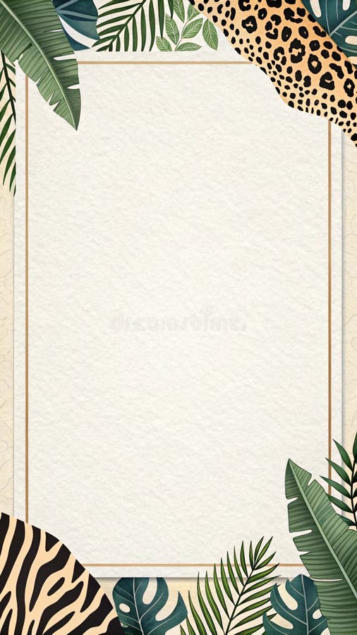 Animal Print Border Paper Texture Bold and Wild Stock Illustration ...