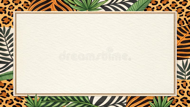 Animal Print Border Paper Texture Bold and Wild Stock Illustration ...