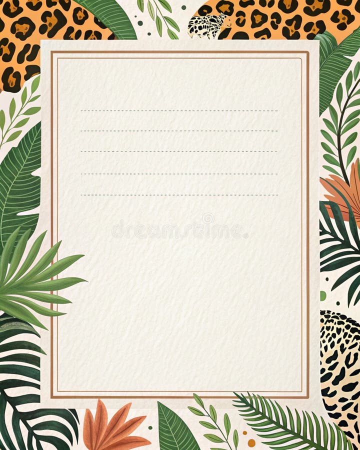 Animal Print Border Paper Texture Bold and Wild Stock Illustration ...