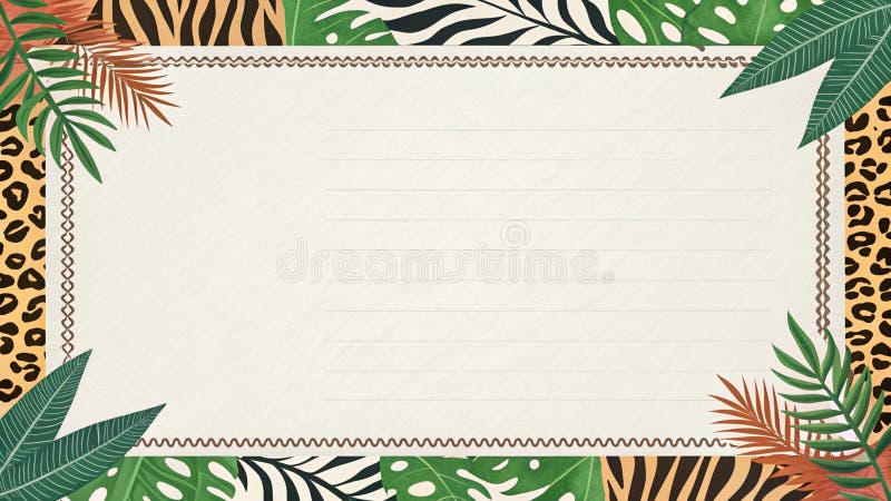 Animal Print Border Paper Texture Bold and Wild Stock Illustration ...