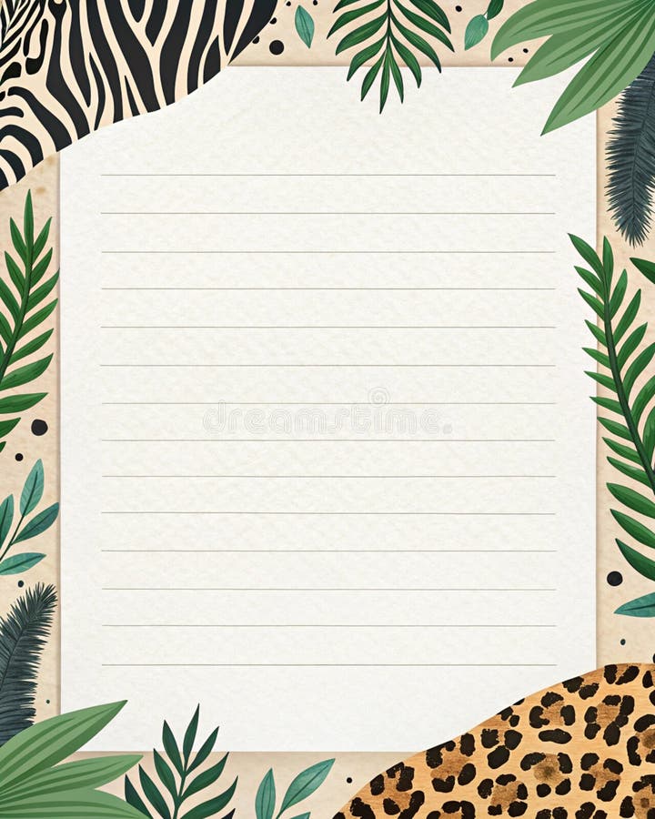Animal Print Border Paper Texture Bold and Wild Stock Illustration ...
