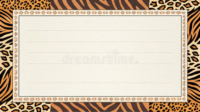 Animal Print Border Paper Texture Bold and Wild Stock Illustration ...