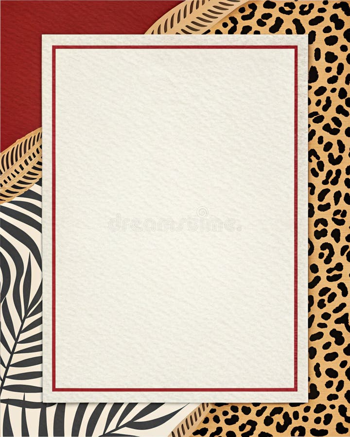 Animal Print Border Paper Texture Bold and Wild Stock Illustration ...