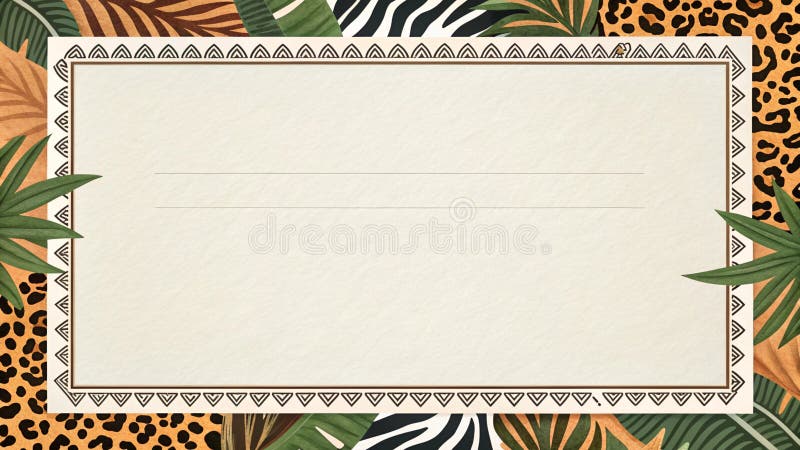 Animal Print Border Paper Texture Bold and Wild Stock Illustration ...