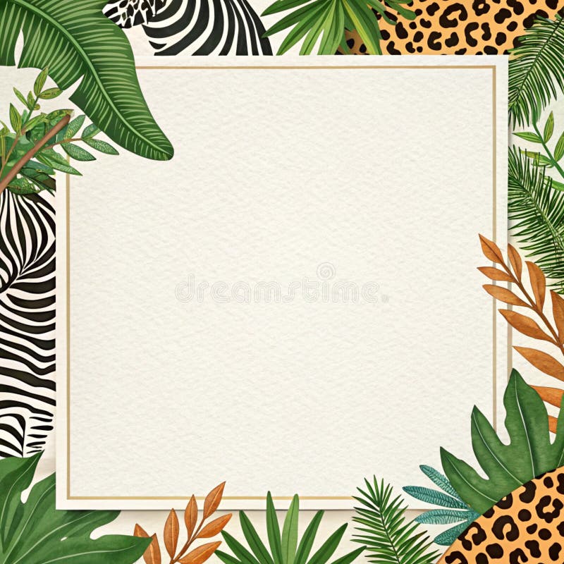 Animal Print Border Paper Texture Bold and Wild Stock Illustration ...