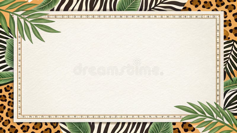 Animal Print Border Paper Texture Bold and Wild Stock Illustration ...