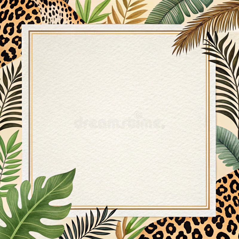 Animal Print Border Paper Texture Bold and Wild Stock Illustration ...