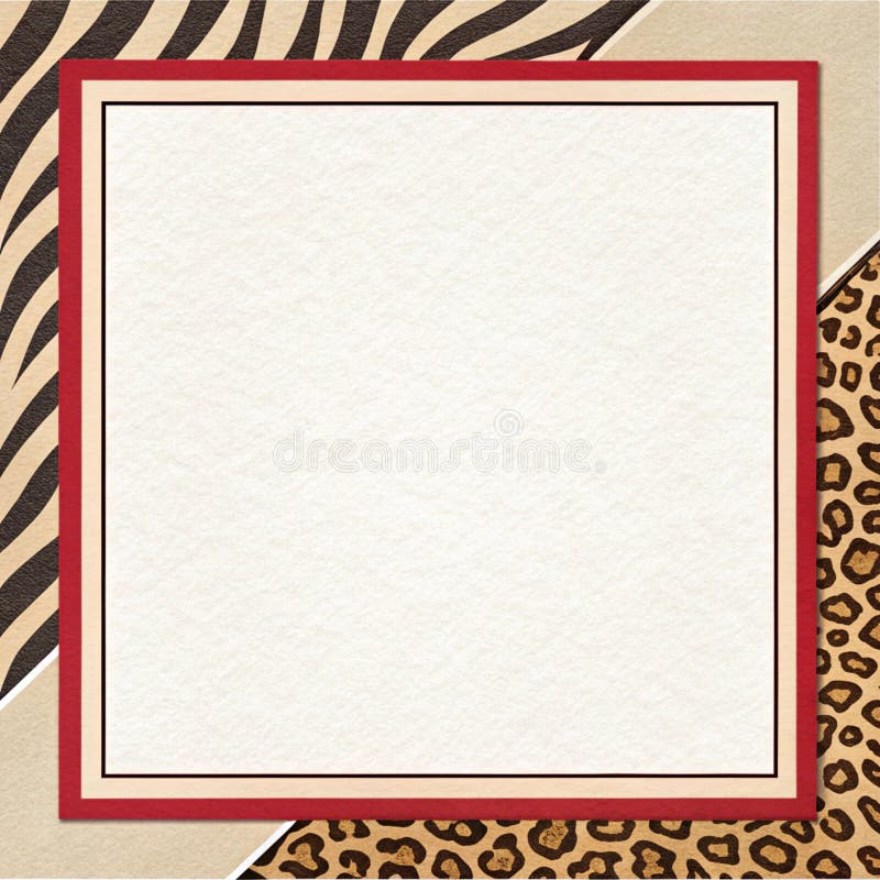 Animal Print Border Paper Texture Bold and Wild Stock Illustration ...